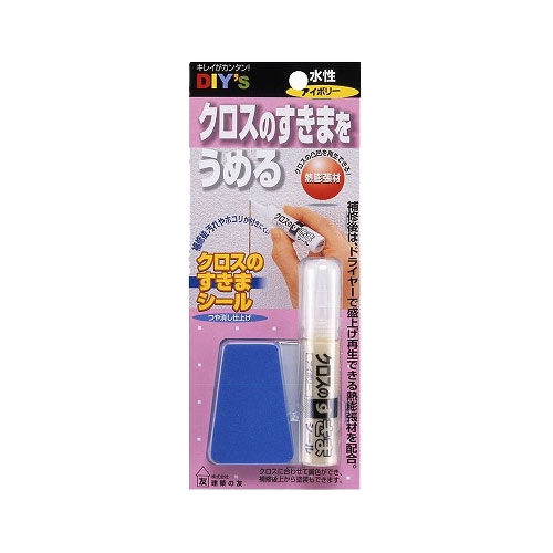 商品詳細 クロス壁やしっくい壁にできたすきまを簡単に補修できる 【用途】 クロス・壁紙の補修 【特徴】 ・熱膨張剤配合の為、施工乾燥後(表面10分で乾燥・気温20度C)ドライヤーで温めるとより自然な膨らみの凸凹が再生できる(70度C以上で膨...
