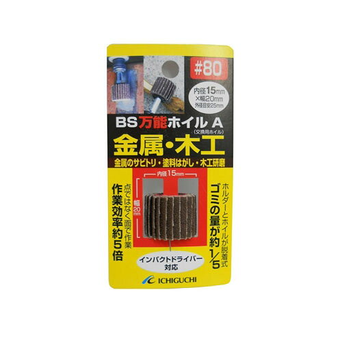 商品詳細 点から面で作業ができ作業効率約5倍、ホルダ-とホイルが脱着式でゴミの量が約1/5になります。 [用途] 金属のサビトリ・塗料はがし、木工研磨。 [機能] 力強い研削で作業スピ-ドが向上し、先端を交換することで作業用途が拡大します。...