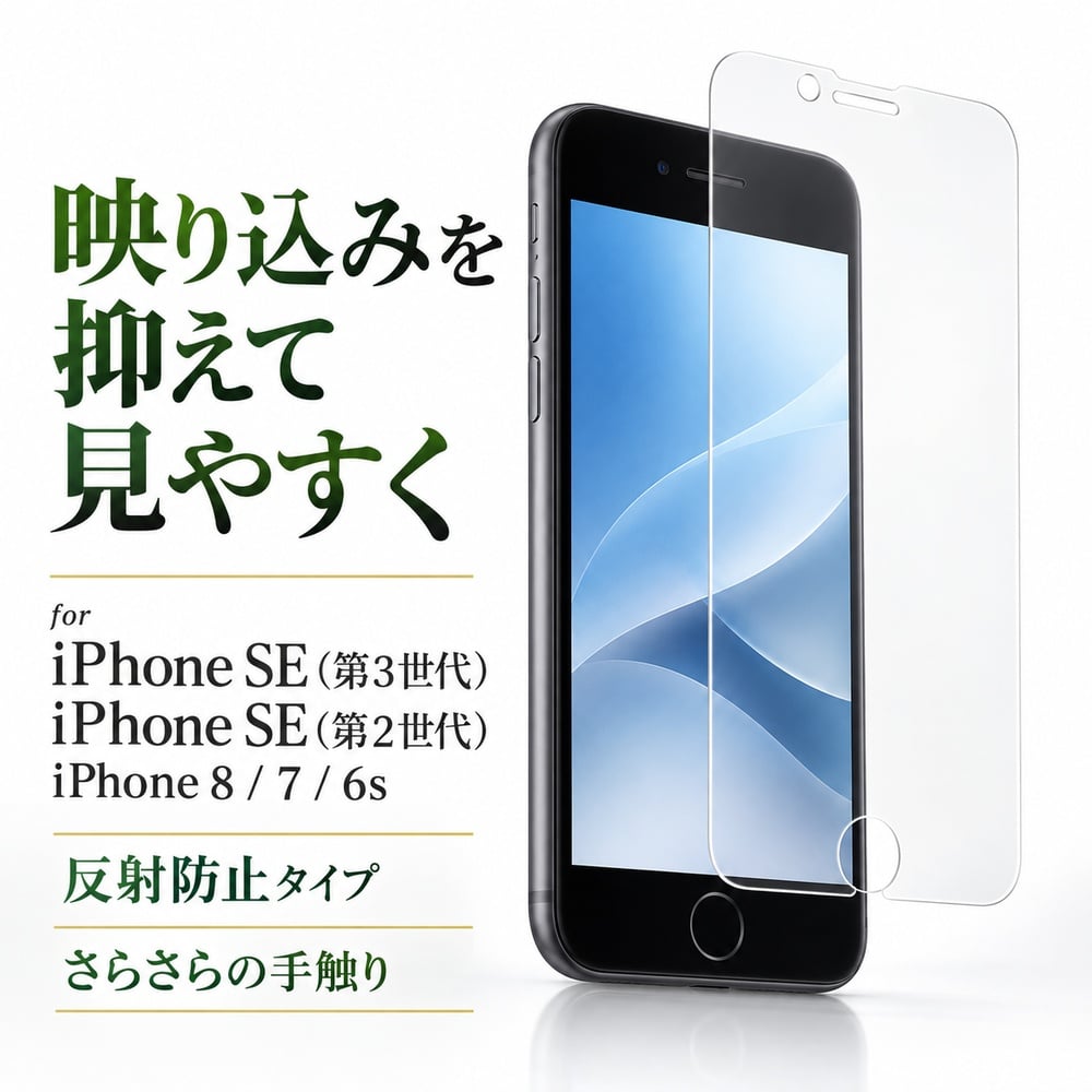 【商品説明】【商品概要】 iPhone SE2 / iPhone 8 / iPhone 7 / iPhone 6対応のレイ・アウト 保護フィルムです。 反射防止、さらさらが主な特長です。 【特長】 ・さらさらの手触り・反射を防止。 【対応機...