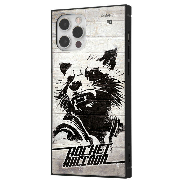 【商品説明】 イングレムから iPhone 12/iPhone 12 Pro対応のロケット_モノクロKAKUケースが登場！ 薄くて軽い背面パネルに色鮮やかなデザインを施しました (C) MARVEL 個性的な四角いフォルムと、衝撃に強いTP...