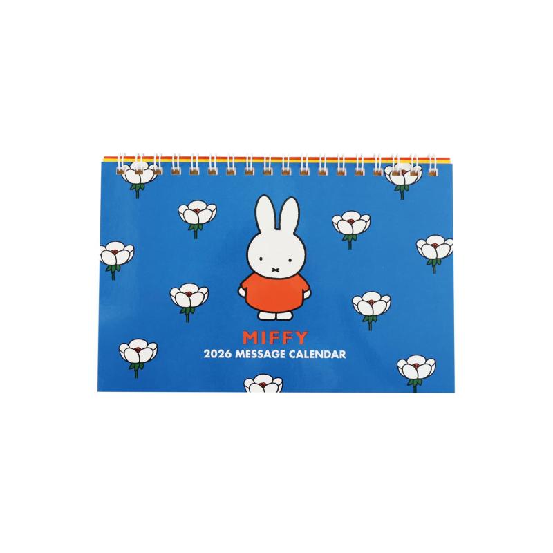 スクエア ミッフィー 2026年 カレンダー 卓上 青 32BCA-3【サイズ】182×152×10mm 80g【枚数】 12枚【仕様】2026カレンダー、テレフォンリスト