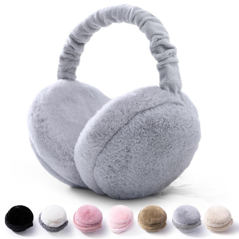 [SIVAN] イヤーマフ レディース 防寒 イヤーウォーマー 【蓄熱効果アップ-10度防寒・長さ調整可・耳痛くない】 暖かい 裏起毛 ズレにくい 可愛い ふわふわ 耳あて 携帯便利 軽量 耳カバー 通【ふわふわ贅沢なファー・蓄熱効果アップ...