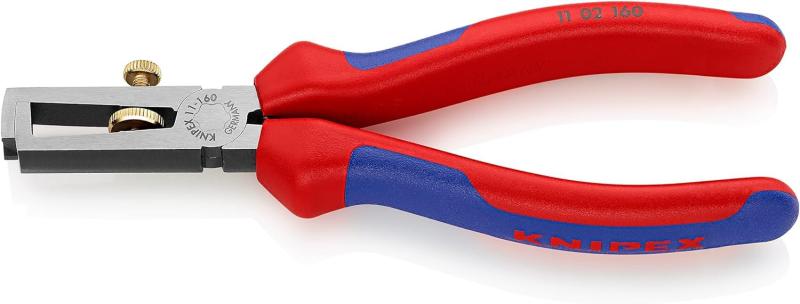 クニペックス KNIPEX 1102-160 エンドワイヤーストリッパー (SB)ストリッピング能力(φmm):5.0直径5.0mmまで、あるいは断面積が10.0mm2までの単線、複合線、より線のプラスチックやゴム素材の被覆のストリッピング...