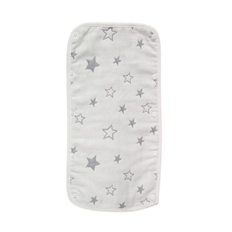 ベビーカーカバー ベビーカーセーフティバー よだれカバー バーカバー リバーシブル 赤ちゃん よだれかけ 6重ガーゼ 星柄 綿100％ シンプル かわいい 20*40cm