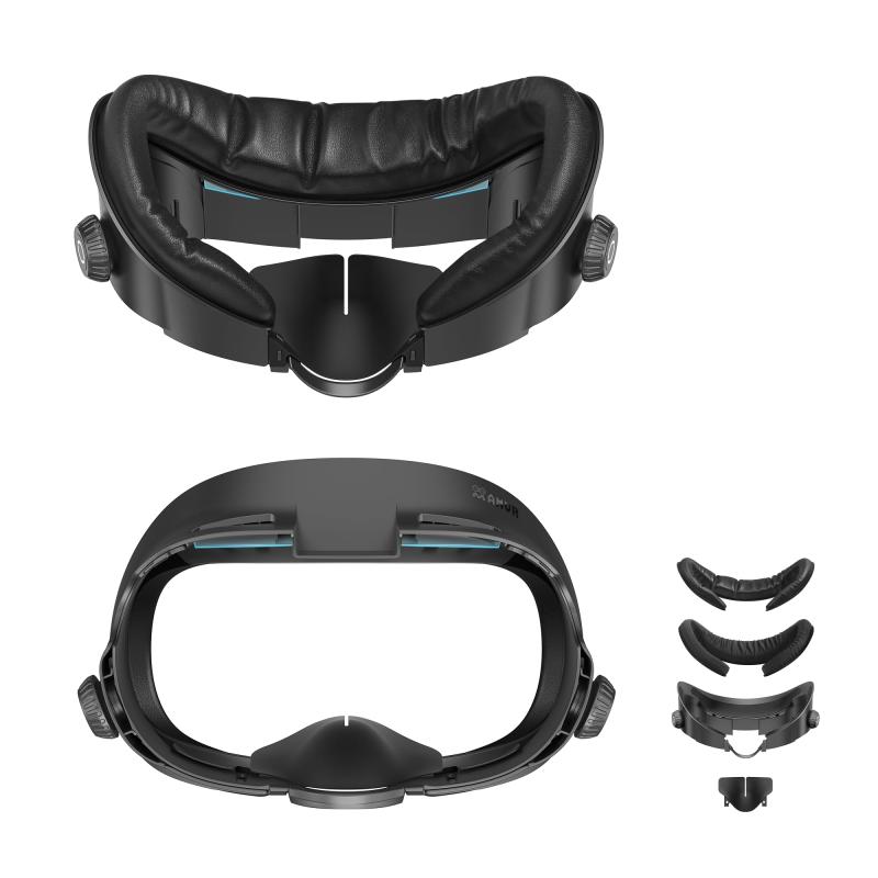 AMVR Upgraded Face Cover Pad Quest3に対応アップグレードされた冷却 フェイスクッション、フェイスカバー交換 通気性 ノブ付き 調節可能 vr アクセサリーノブで高さ調節：指先で簡単に高さ調節ができます顔のイ...