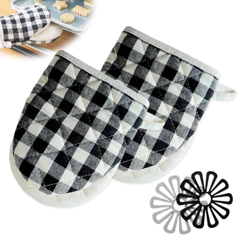 UrbanPulse 耐熱 ミトン 2個セット オーブンミトン 鍋つかみ 耐热高达200°C 両手兼用 なべつかみ 鍋掴み 滑り止め おしゃれ 耐久性 電子レンジ手袋 ケーキを焼く キッチン オーブンミトン用 花1.【厚手デザイン&amp;...