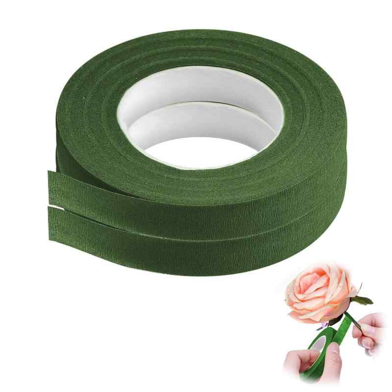 フローラルテープ 2巻セット 造花テープ グリーン/茶色 フラワーアレンジメントキット DIY手芸用 花束包装用 花の茎ラップ 花屋業務用 ブーケラッピング素材🪄【実用的な2巻セット仕様】クレープ紙と粘着剤を使用したフローラ...