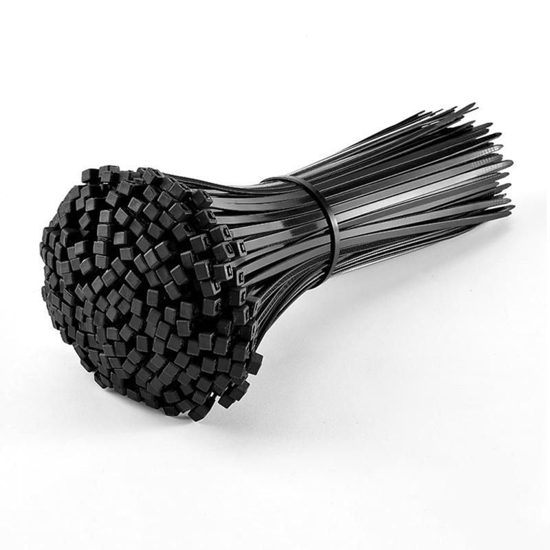 SZSL 頑丈なナイロン 結束バンド 耐酸性 耐食性 絶縁性 強力な耐久性 耐紫外線性に優れています 屋内 屋外用 耐久ケーブルタイ 強力ケーブル固定 幅3.6mm 長さ200mm 黒【商品特徴】(1)強力ロックで安心：厚みのあるバックルで...