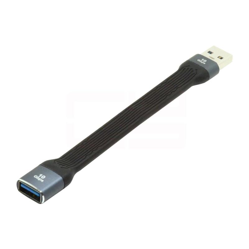 cablecc USB 3.1 Type A メス - USB3.0 Type A オス 延長 フラット スリム FPC 10Gbps データケーブル 13cm ノートパソコン&amp;デスクトップ用フラットFPCケーブル用の新しいデザイン...