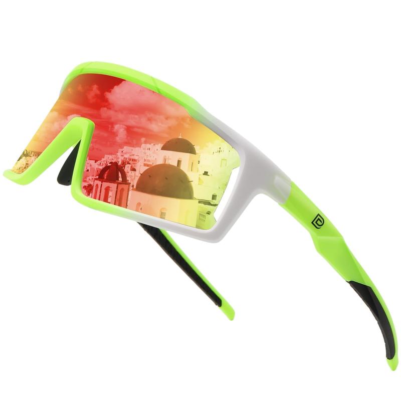 [DUCO] スポーツサングラス メンズ 偏光サングラス スポーツ用 UV400 紫外線カット 自転車／野球／テニス／運転／ランニング/釣り／ゴルフ/マラソン／スキー 0040【偏光UV保護レンズ】- このスポーツサングラスは高品質のポリカ...