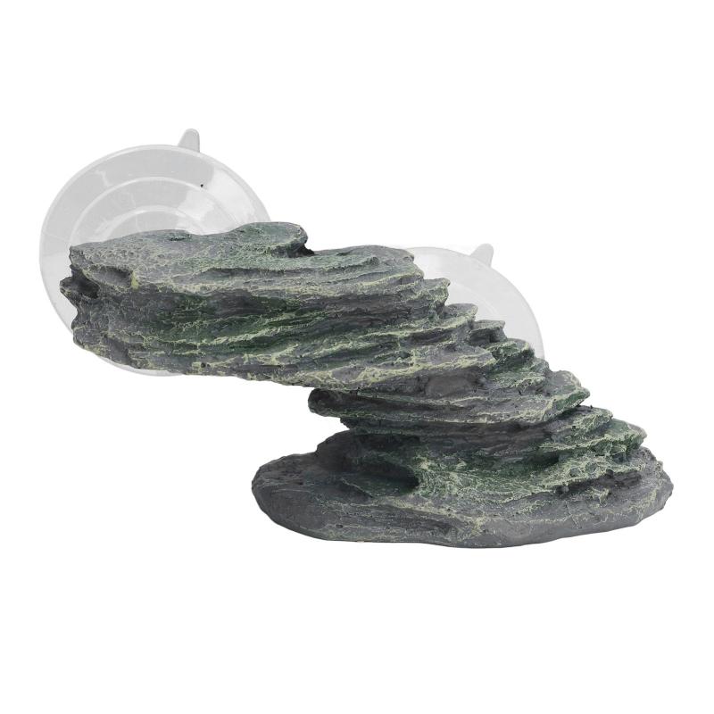 JGGLD 亀の浮島 ロックシェルター ひなたぼっこ 亀登り台 カメ 水槽 隠れ家 樹脂素材 水族館岩飾り 爬虫類日光浴台【安全な素材】爬虫類用クライミングプラットフォームは高級樹脂素材で作られており、水質に影響を与えません。淡水と海水の両...