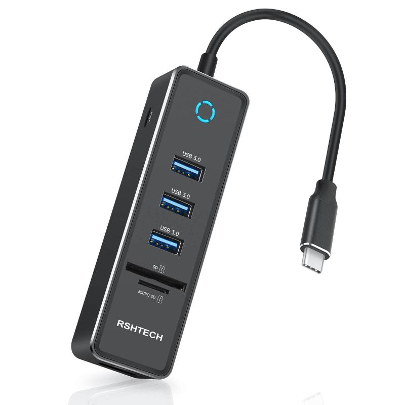 RSHTECH USB-C ハブ 7-in-1 USB ハブ 4K@30Hz HDMI USB3.0 ポートx3 PD100w充電 SD/TFスロット アルミ製 MacBook Air/Pro iPad Pro ChromeBook Sur...