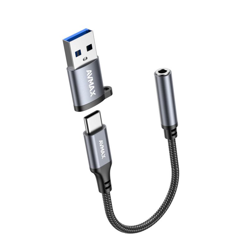 AVMAX USB C - 3.5mm オーディオヘッドホンアダプター HiFi Type c to Auxメスケーブル Phone 16 15 Plus Pro Max Pad S24 S23 S22 S21 S20 Ultra Pixe...