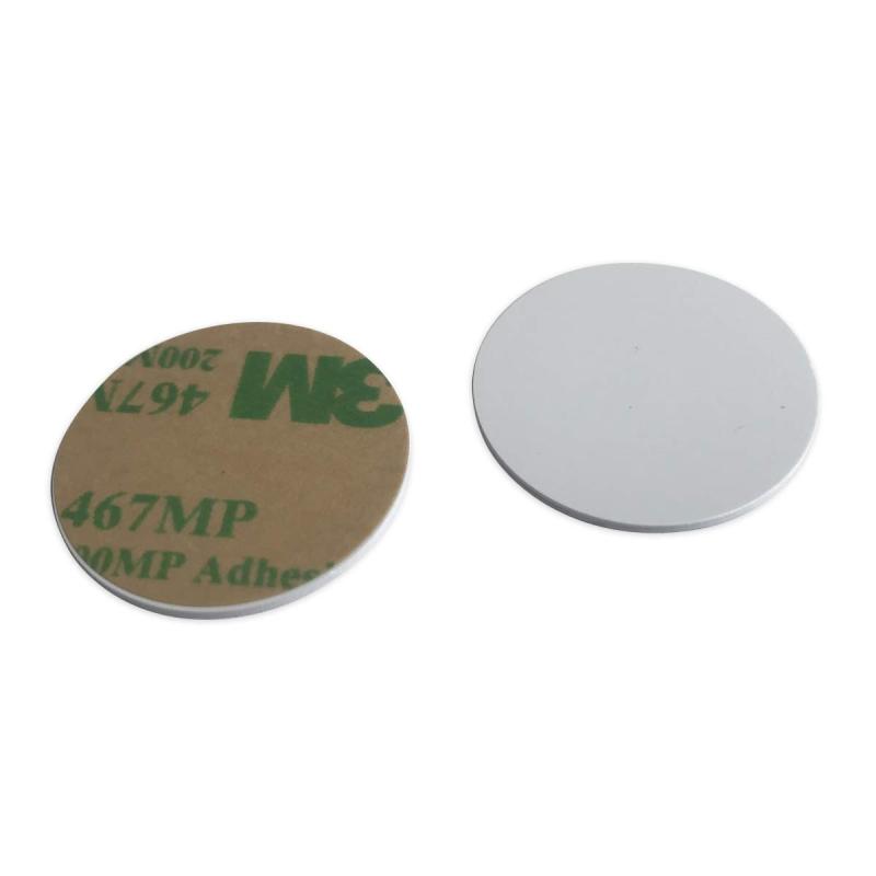MIFARE Classic 1K PVC コインタグ 3M 粘着性バック 1mm 厚い 25mm 直径 (100)