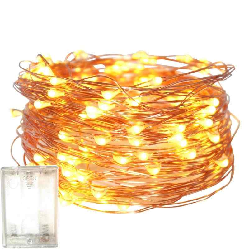 Fairy Christmas LEDストリングライト 電池式 10m / 100LED ウォームホワイト 防水 単3電池3個 ケース 屋内 屋外ライト クリスマスツリーウェディング/ハロウィン/パーティー/ガーデンデコレーション【フェアリ...