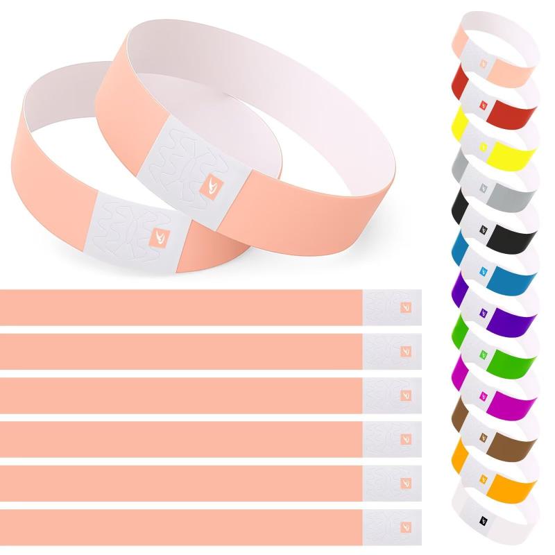 使い捨てリストバンド 12色 100枚/200枚/500枚/1000枚 防水 合成紙 イベント 入退場管理 フェス 音楽ライブ クラブ パーティー スポーツ大会 遊園地 学園祭 文化祭