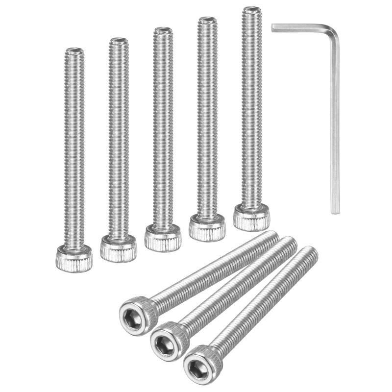M METERXITY 30個入りM3 x 30mm ソケットヘッドキャップボルト 304ステンレススチール製ヘックスマシンボルト アレンソケットドライブスクリュー 修理/DIY用 全ねじ付きファスナーキット [シルバ[多目的使用] - こ...
