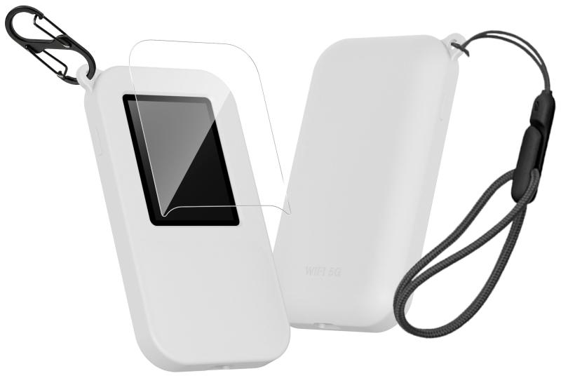 【JIAYJP】 ケースFor HYBRID Wi-Fi 5G NC03 用 ケース カバー軽量 薄型 滑り止め 収納カバー 全面保護 充電便利 HYBRID Wi-Fi 5G NC03 保護ケース (白)🎧【対応機種】HY...