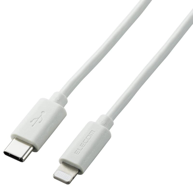 エレコム(ELECOM) USB C(TM)-Lightningケーブル iPhone/iPad/iPod/Magic Keyboard/Magic Mouse/Magic Trackpad 充電 対応 1.0m シルバー U2C-APCL...