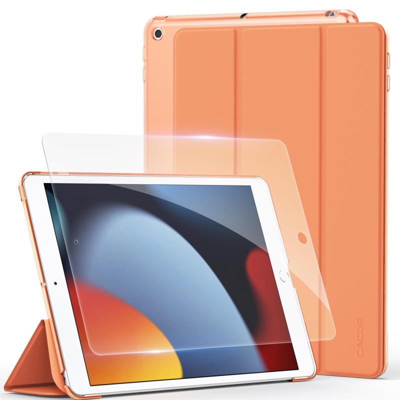 [ipad 第9世代 ケース ガラスフィルム セット]CACOE ipad ケース 10.2インチ 第9/8/7世代通用 (2021/2020/2019モデル)