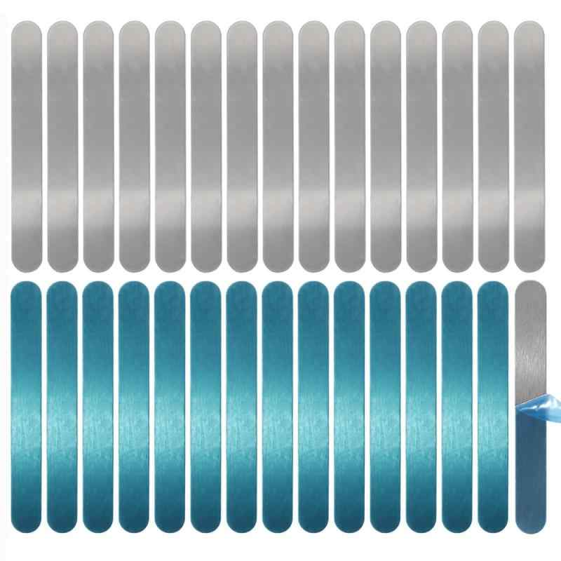 YJRUNFU スチールプレート 磁石 シート マグネットプレート 吸着用 金属プレート 補助板 磁石補助板 DIY 薄型 車載マグネットホルダー用 キッチン（長方形65*8mm 30枚）【製品仕様】マグネット補助プレート 30枚セット， ...