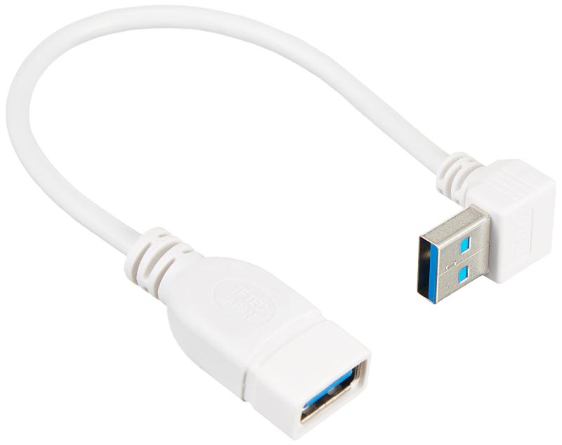 変換名人 USB3.0 延長ケーブル 20cm [ Aオス端子・上L型 ] USB3A-CA20ULUSB3.0端子の向きを変更できるL型延長ケーブルUSB : 3.0 (3.1 Gen1、最大5Gbps)、2.0対応端子1 : USB A...