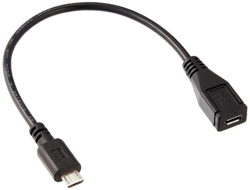 変換名人 スマートフォン用 USB延長ケーブル データ転送&amp;充電対応 microB オス - メス USBMC/CA20Fコネクタ形状:USB micro B (メス) - micro B (オス)ケーブル長:20cm