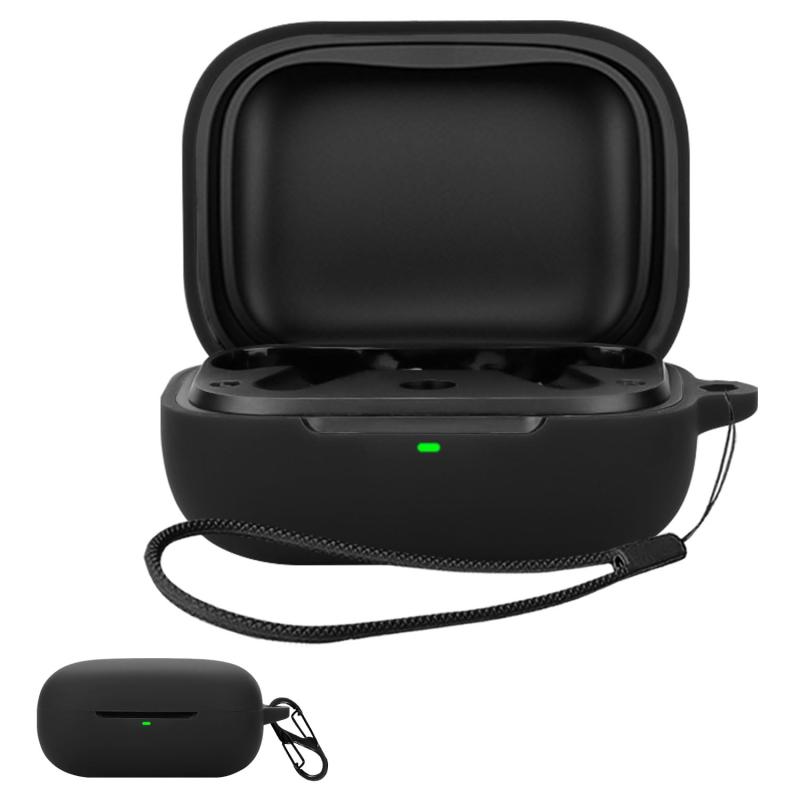 JIAYJP For EarFun Air Pro 4i 用 ケース カバーEarFun Air Pro 4i シリコン ケース 軽量 薄型 滑り止め 収納カバー 全面保護 充電便利 EarFun Air Pro 4i 保護ケース (ブラッ...