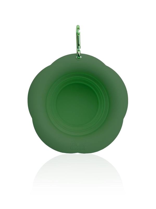 Maogoublue 折り畳みシリコンボウル犬用 旅行食器 水皿 給水器 散歩 キャンプ ハイキング 外出用 水はね防止 一体化成型 軽量ポータブル【ペット用 折りたたみボウル】水はね防止＆旅行に最適 花びら型デザインと広めの縁で、車内や移...