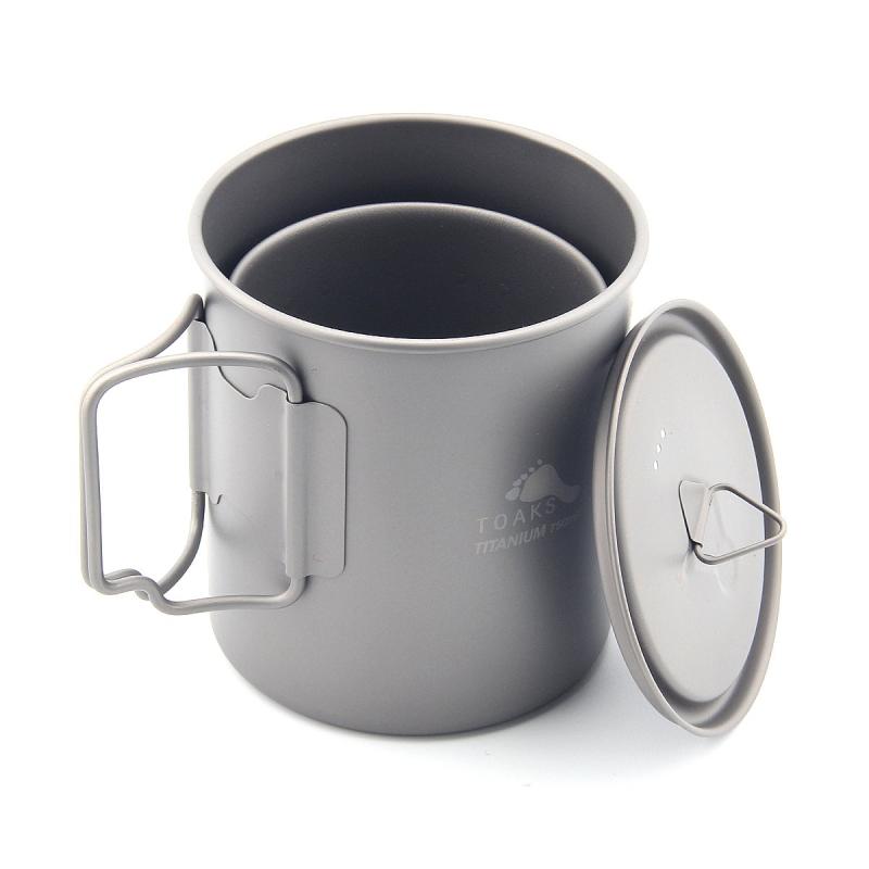 TOAKS CMB-750-450 Titanium 750ml Pot and 450ml Cup Combo SetMaterial: Titanium Model: CMB-750-450Weight: Pot: 3.9 oz (11...