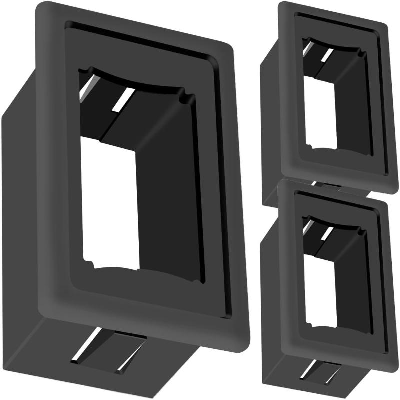 MKBKLLJY 3個 1スロット ロッカースイッチパネルハウジングホルダーキット シングルマウント マリントグルスイッチマウントパネル ブラック PA66 プラスチック 難燃性 対応 車/SUV/ATV/UTV/ボート【寸法】1スロットロ...