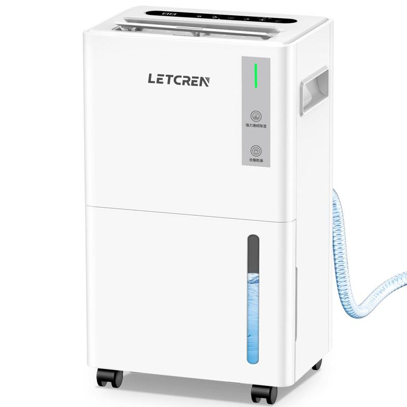 除湿機 コンプレッサー式 衣類乾燥12/L日 30畳 静音 【2025昇級版・湿度設定可・10分水出し】 3つ除湿モード2段階風量 リアルタイム湿度表示 24時間入/切タイマー/湿度センサー 空気清浄除湿器