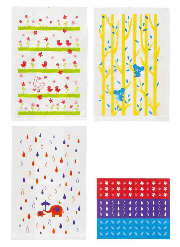 トルネ ミニ プリント ポリ袋 70枚 どうぶつ柄 190x125x80mm お菓子袋 小物袋 製菓 P-3212・商品サイズ(約)：190x125x80mm ・入数：70枚