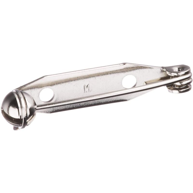 マーゼンプロダクツ 回転ピン 28mm ニッケル 50本入 [88] AMR28-S-50バッジやコサージュにつけたり使い方はいろいろ 球状を回転させることで簡単ロック。商品本体サイズ:長さ約28mm×幅約5.6mm×高さ約7.1mm入数:...