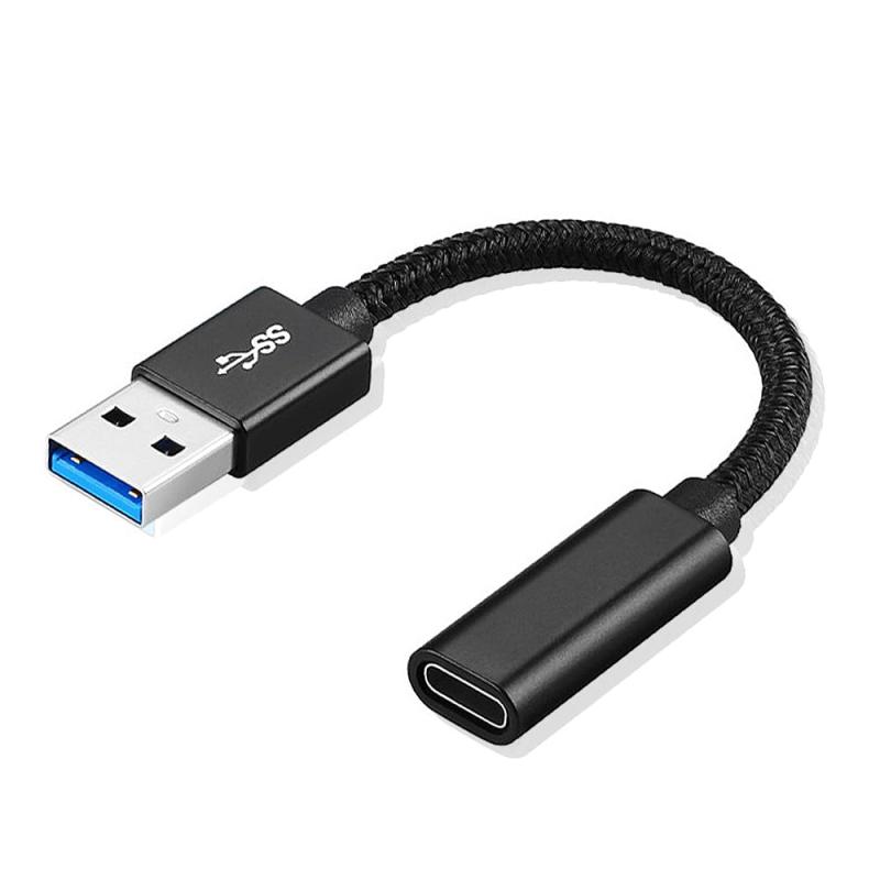 USB3.1変換アダプター (ブラック) タイプc (メス) to USB 3.1 (オス) アダプタ USB Type C変換接続線 3A急速充電 USB延長ケーブル 最大10Gbps高速データ転送 対応 Mac Book Pro/Air...