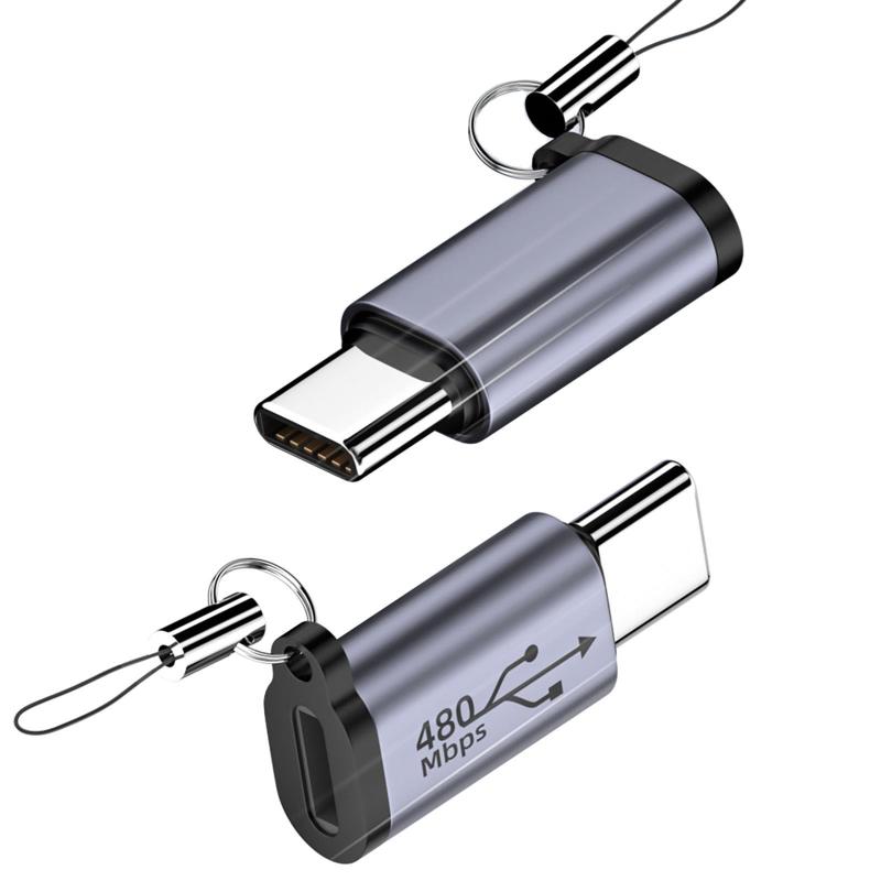 RuiMi 2枚Light-ningからType-C 変換アダプタ/iOS充電ケーブルを変換コネクター 急速充電/データ転送 へアルミニウム合金製Light-ning (メス) toType-C (オス) 対応 iPhone 15シリーズ ...