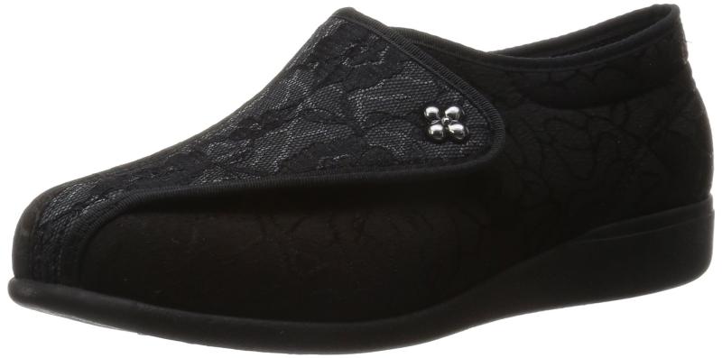 [快歩主義] 介護シューズ 軽量 快適 KHS-L011 ブラック/ブラック 22.0cm合成繊維