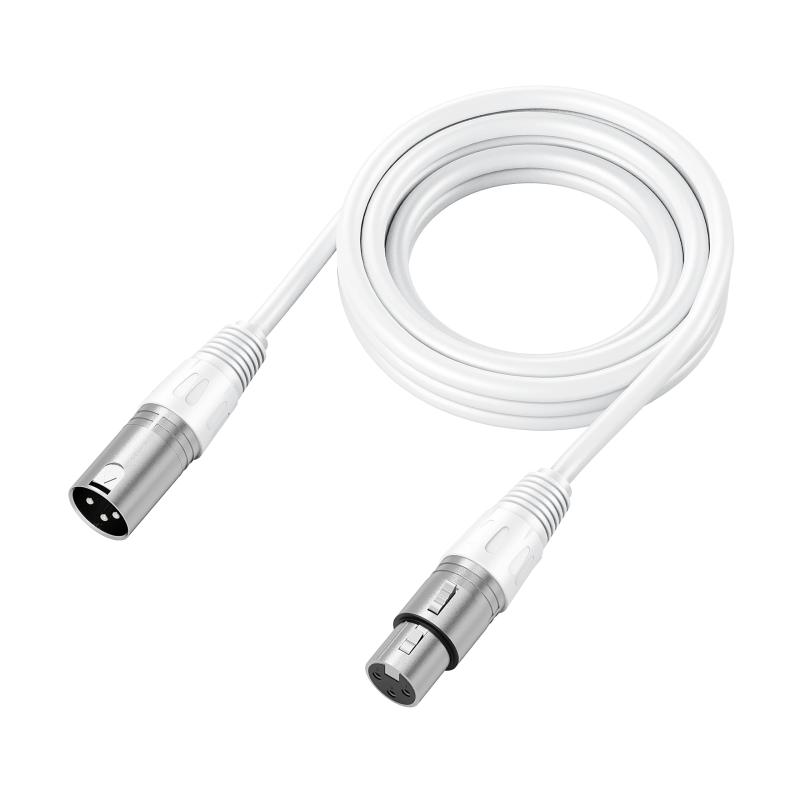 FIFINE XLR ケーブル 3m延長コード XLRマイク/オーディオアンプ/オーディオインターフェース/ミキサー対応 キャノンケーブル 配信機材 録音スタジオ適用 オス-メス 高耐久性 黒 ブランド正規品