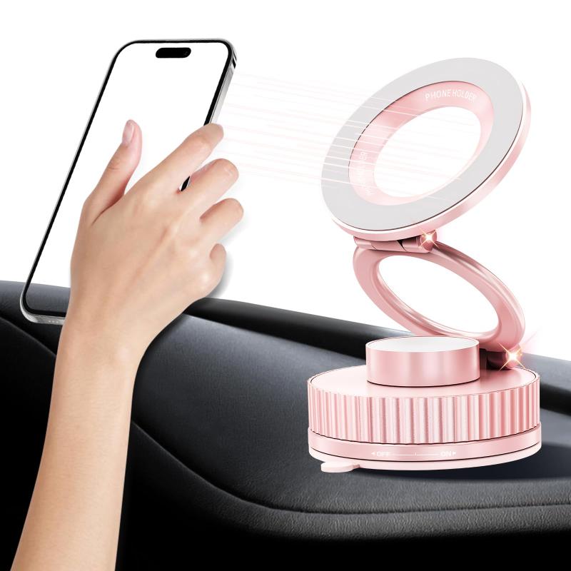 ANKDELL 車載 スマホホルダー マグネット 【令和8年NEWモデル/超強磁力】強粘着ゲル吸盤 スマホスタンド 伸縮アーム 片手操作 360度回転 安定性 転落防止 防振 自由調節 取り付け簡単 全機種対