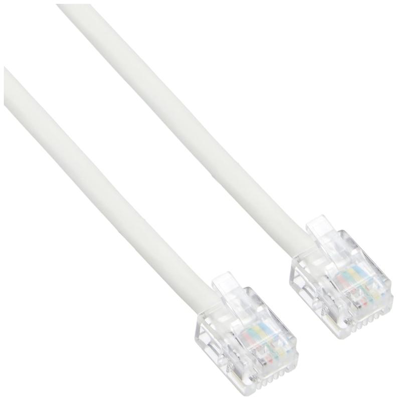 エルパ(ELPA) テレホンコード 電話 FAX 6極2/4芯 5m ホワイト モジュラープラグ TEW-T050●室内のテレホンコンセントと、モジュラータイプの電話機、FAX、モデム内蔵のパソコンなどを接続するときに使用 ●6極4芯のNT...