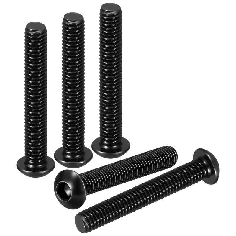 DTGN M6-1x40mm 六角穴付きボタンヘッドキャップボルト25個入り ロードバイク マウンテンバイク 自動車 オートバイに最適 炭素鋼黒酸化 六角穴付きボルト[内部六角ソケットネジ]: パッケージには、ねじ径: M6、ねじピッチ: ...