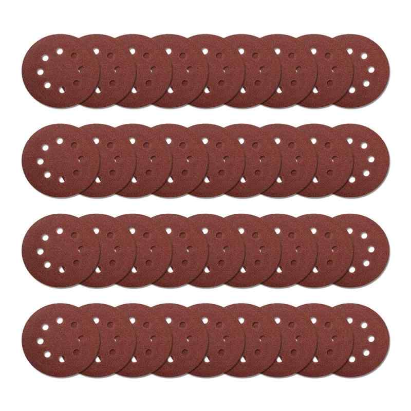 36枚 125mm サンダーペーパー 8穴あき サンダー用 サンディングディスク （ 60 120 240 400 800 1200 2000 2500 3000 9粒度 各4枚） ランダムサンダー用サンドペーパー 木工研磨 車磨き 油膜 ...