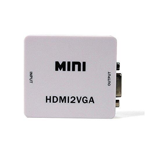 Parishop HDMI to VGA変換アダプター HDMI2VGAオーディオ/ビデオアナログミニコンバータ 1080P Mirco USBケーブル付 Activeタイプ (HDMI2VGA)パソコンやゲーム、レコーダー等のHDMI出力...