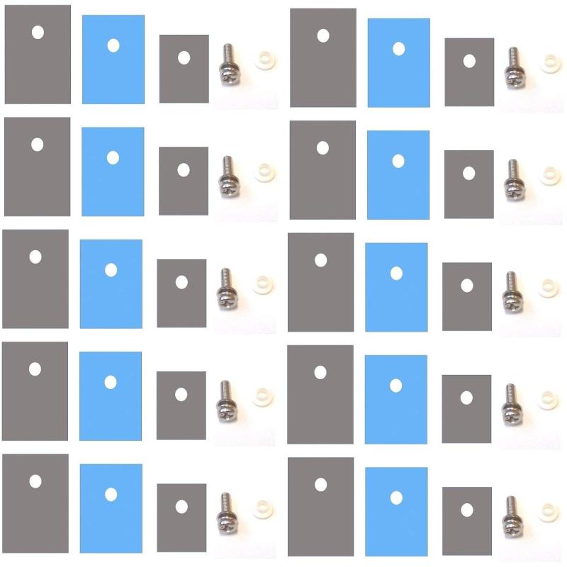 Easycargo TO-220 ヒートシンク絶縁体/取り付けキット (ネジ+ワッシャー+ブッシング+絶縁体)、TO-3P TO-247 TO-220 ヒートシンク絶縁体マウントキット MOSFETトランジスタ irf520 LM317 7...