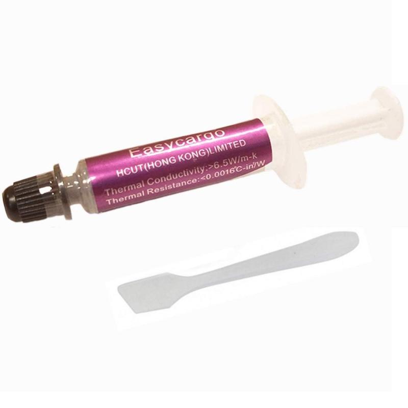 Easycargo 6.5 W/m-k サーマルペーストキット 高性能サーマルグリースコンパウンド クーラーヒートシンクインターフェース コンピュータープロセッサー CPU GPU (1パック)熱伝導率>6.5W/m-k。熱抵抗0.0...