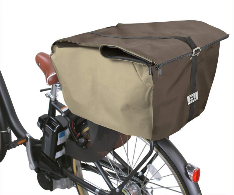 チャリスト(Cyalist) TOCOTONE 後バスケットカバー ブラウン TR-021.荷物の量に合わせてカンタンに高さが調節できる、ロールアップタイプのバスケットカバーです。最大で縦へ約60cmまでアップします。2.しっかり閉じて安心...