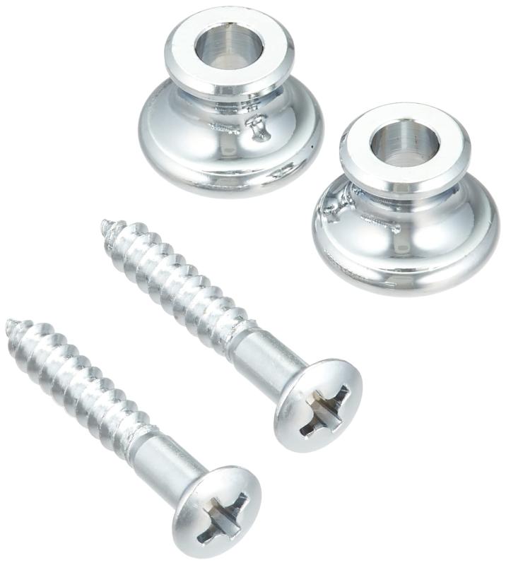 SCUD ストラップピン ギブソンタイプ 2pcsセット ビス付 クローム EP-1C・ギブソンタイプ・クローム・φ12.5xH8.8mm・2pcsセット
