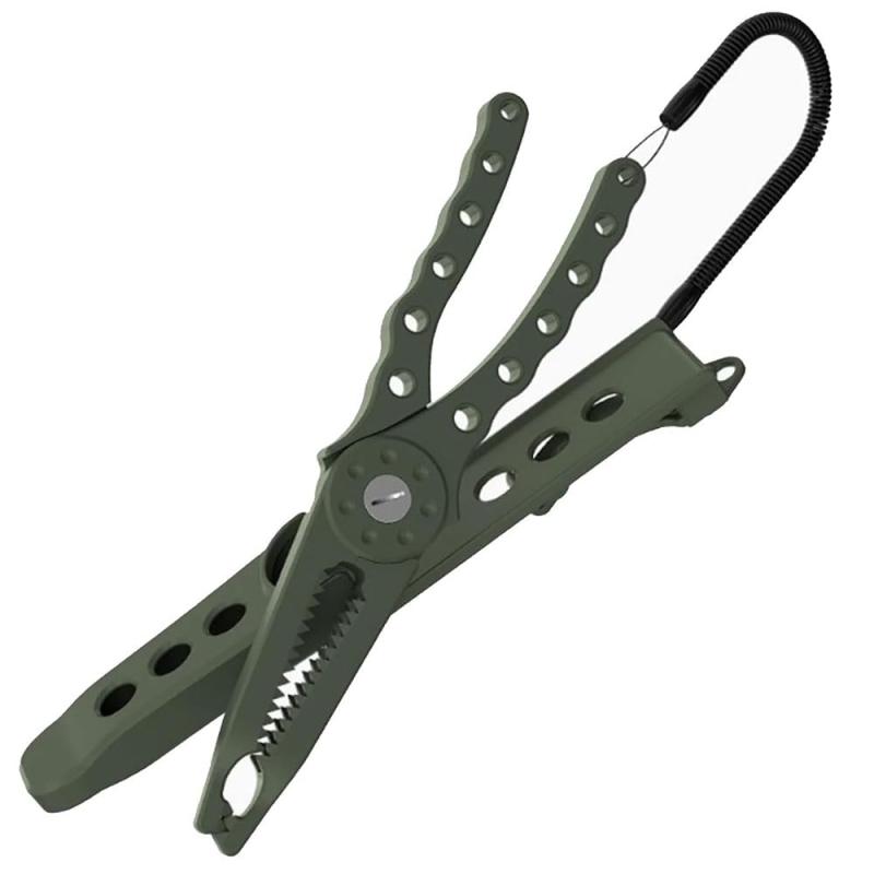 フィッシュキャッチャー 魚つかみ フィッシンググリップ ロープ付き 使い勝手 滑り止め 釣り道具プロ仕様の滑り止め加工で: 高強度の滑り止め歯付きジョーを採用し、抜群のグリップ力を発揮, 大小さまざまな魚を確実にホールドします, 魚が滑って...