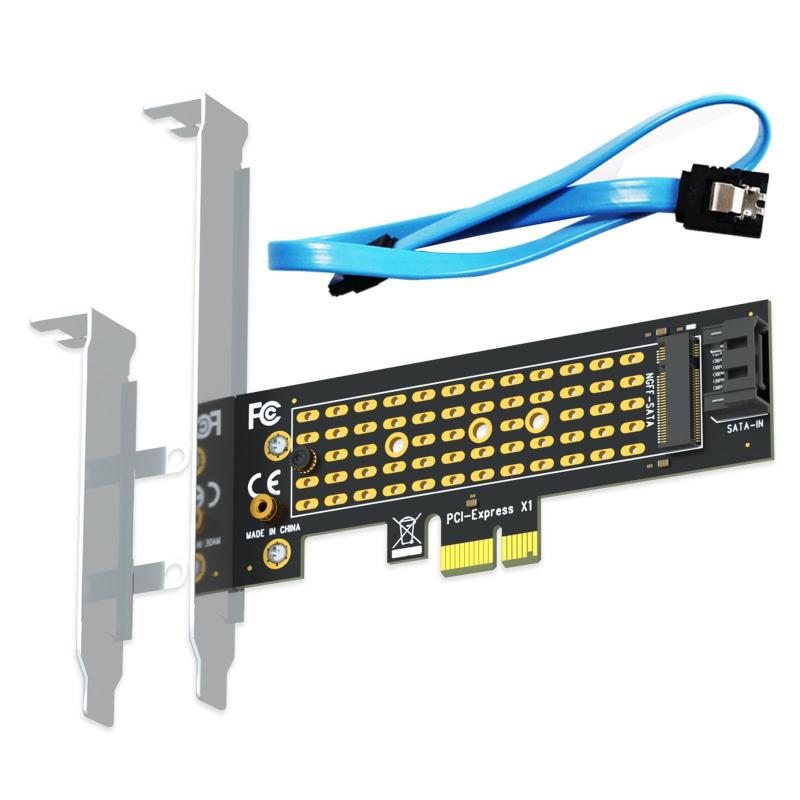 GLOTRENDS PA09-SA M.2 SATA - SATA III PCIe変換アダプターカード、M.2 SATA SSDのためにマザーボードでM.2 SATA SSDをSATAポートに変換するM.2 NGFF SATAアダプターで...