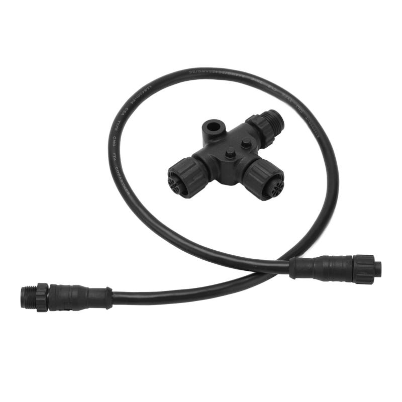 T型コネクタ マリンネットワークケーブル NMEA2000ケーブル用 互換性 ネットワーク用 IP67防水性 アクセサリ/サプライ【マリンボートに最適】Nmea 2000 オスバックボーンケーブルはローランスネットワーク、Simradネット...